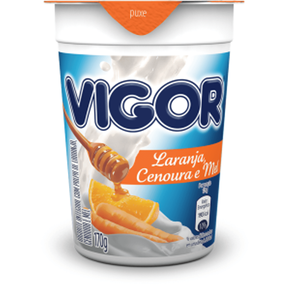 Iogurte Vigor Cenoura, Laranja e Mel 170g - comper