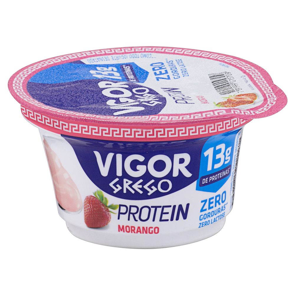 Iogurte Grego Vigor Protein Morango 130g - comper
