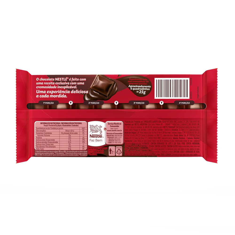 Barra de Chocolate Nestlé Classic Meio Amargo 90g - comper Barra de Chocolate Nestlé Classic Meio Amargo 90g - comper