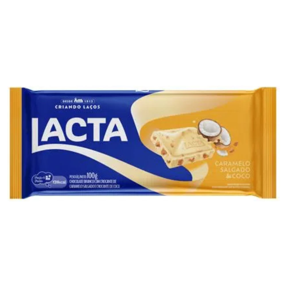 Barra de Chocolate Lacta Criacões Fantásticas Coco e Caramelo Salgado ...
