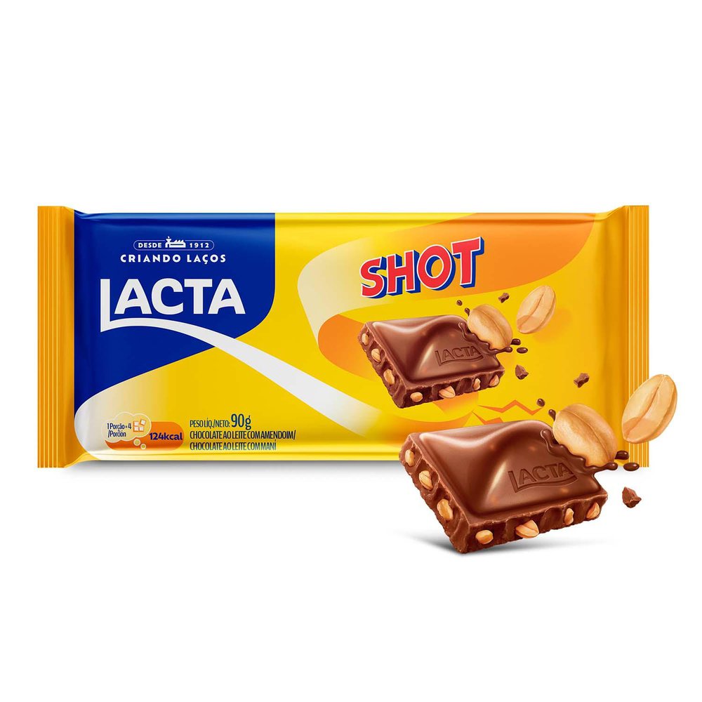 Barra de Chocolate Lacta Shot 90g - comper