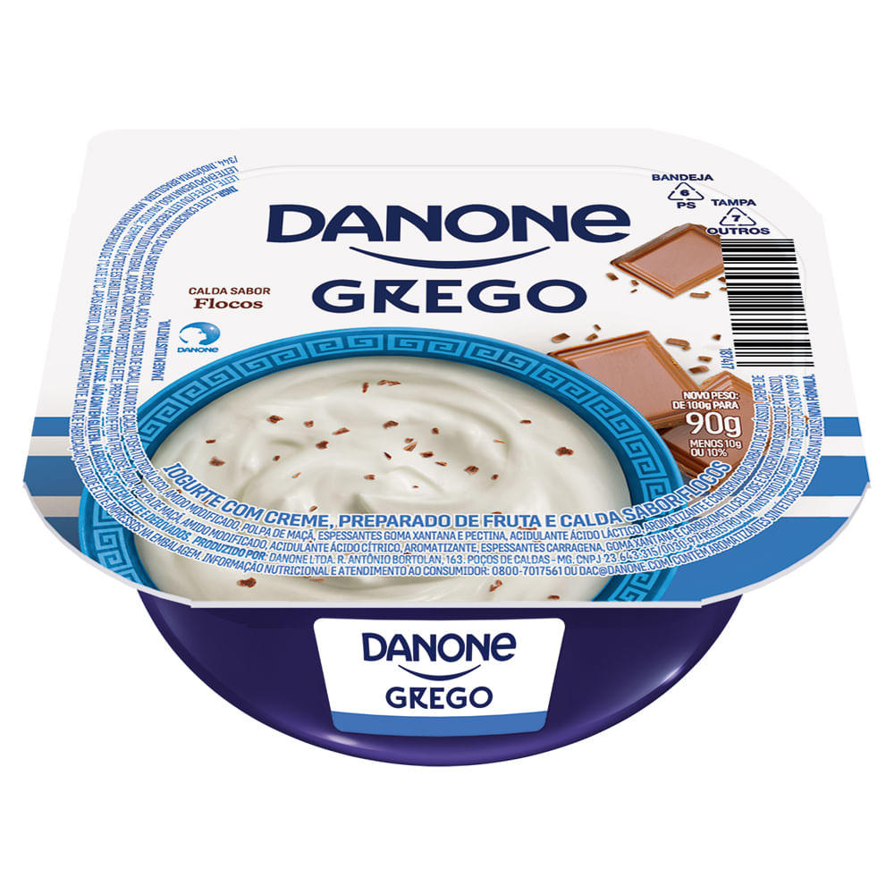Iogurte Danone Grego Calda Sabor Flocos 100g - comper