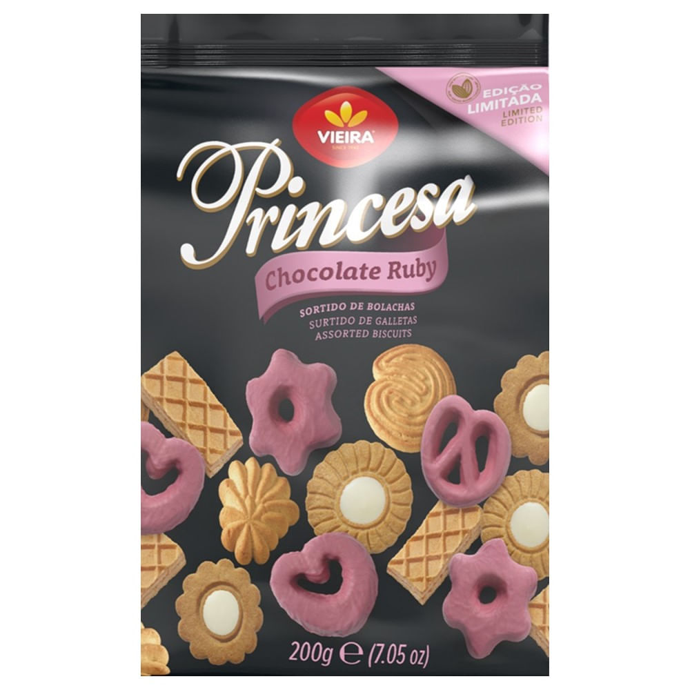 Biscoito Princesa Chocolate Ruby Sortido 200g - comper