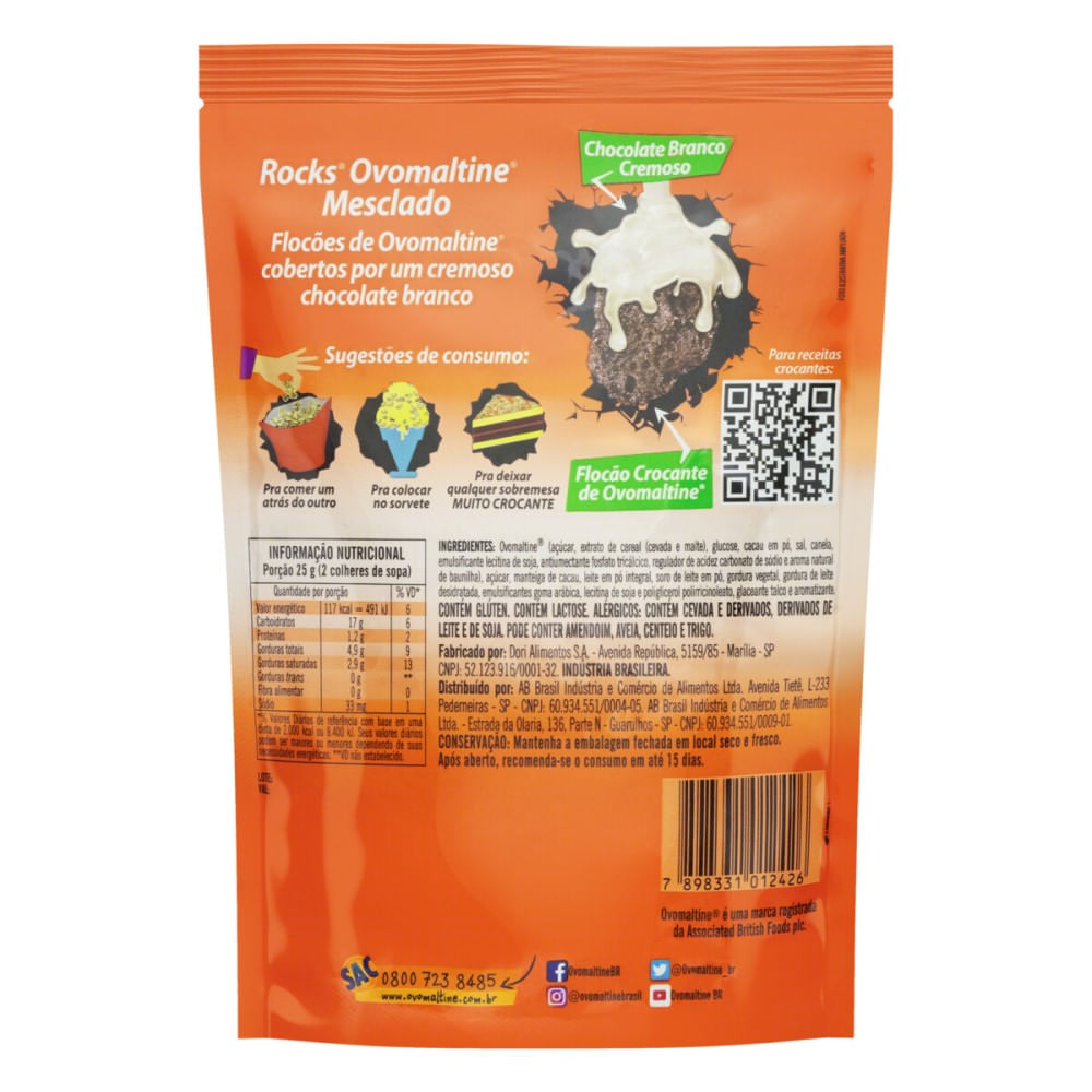 Chocolate Ovomaltine Rocks Flocos Mesclados 110g - comper