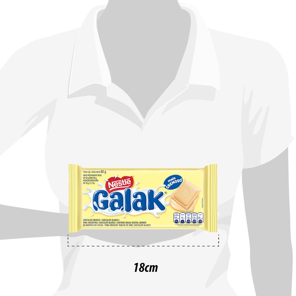 Chocolate Nestlé Galak Branco 80g - comper