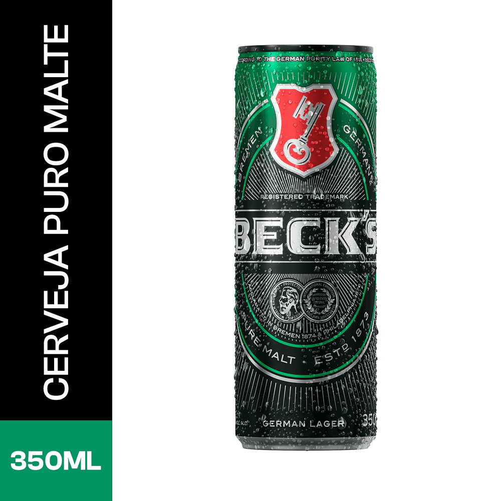 Cerveja Beck's Puro Malte Lata 350ml - comper Cerveja Beck's Puro Malte Lata 350ml - comper