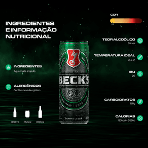 Cerveja Becks Lata 350ml - comper