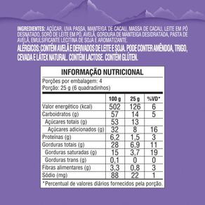 Chocolate Milka Avelã e Uvas Passas 100g - comper